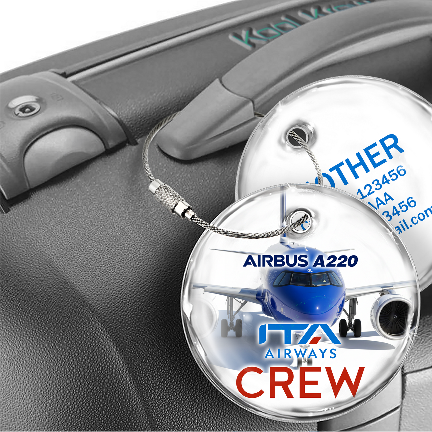 ITA Airways A220 Crew Tag - Premium Aviation Luggage Tag | Koolkrew